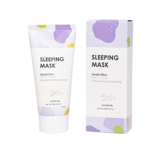 Glamfox Double Effect Sleeping Mask Retinol + Collagen Маска за сън с ...
